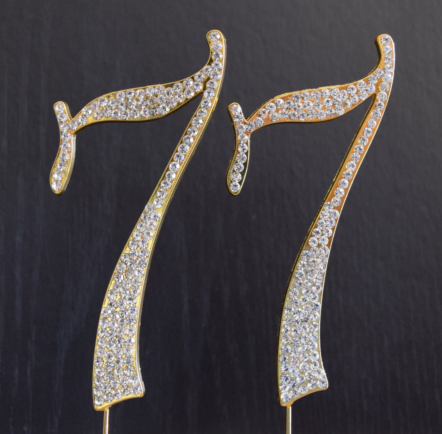 rhinestone-gold-number-77-cake-topper-77th-birthday-party-etsy
