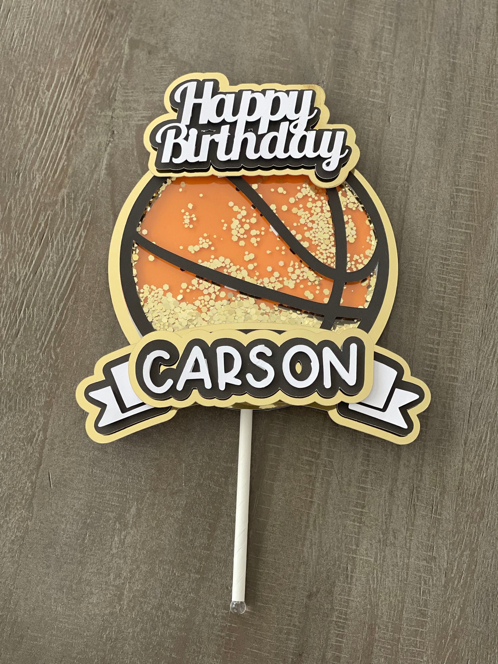 Basketball Shaker Cake Topper - Etsy