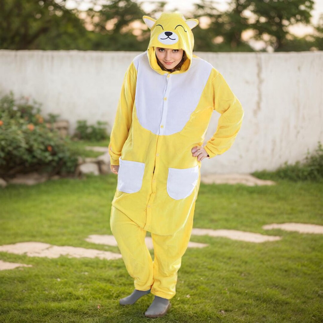 Fox KIGURUMI Cosplay Romper Charactor Animal Hooded Nightclothes ...