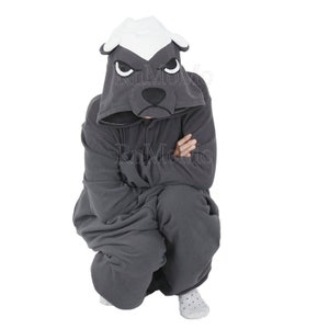 Honey Badger KIGURUMI Cosplay Romper Charactor Animal Hooded Night ...