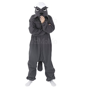 Honey Badger KIGURUMI Cosplay Romper Charactor Animal Hooded Night ...