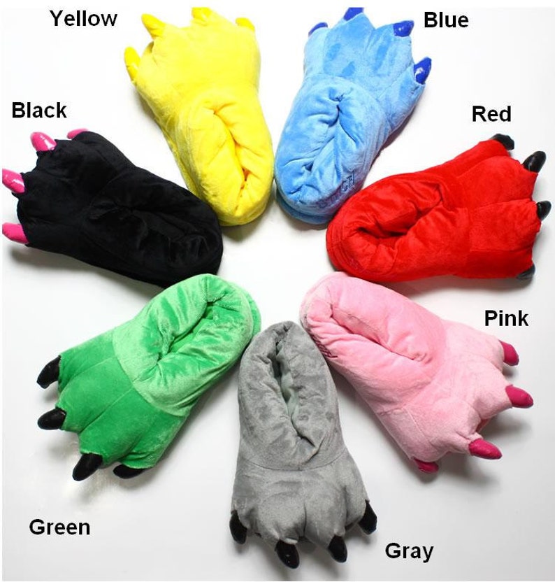 Animal Paw Soft Plush Claws Slipper Slippers Paws Feet for - Etsy