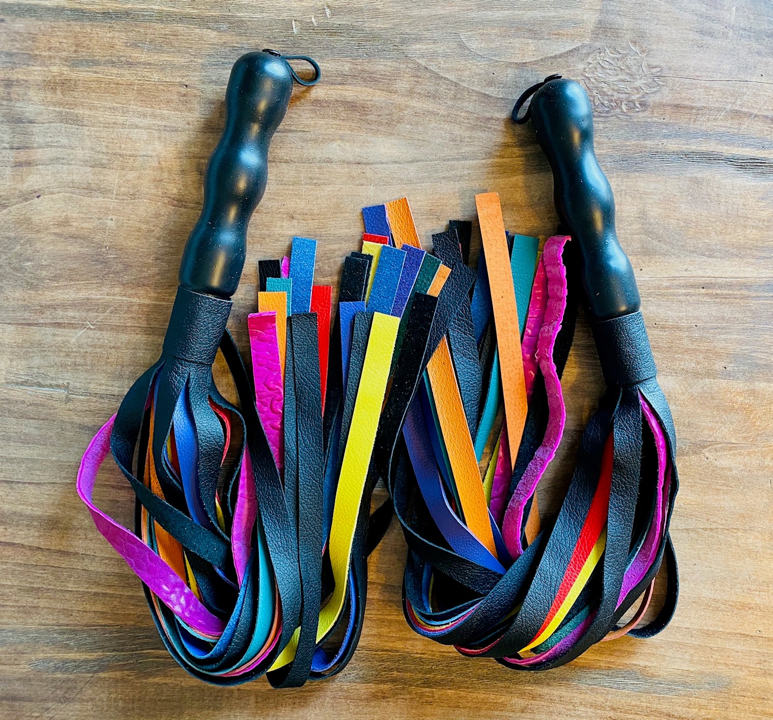 Rainbow Leather Flogger