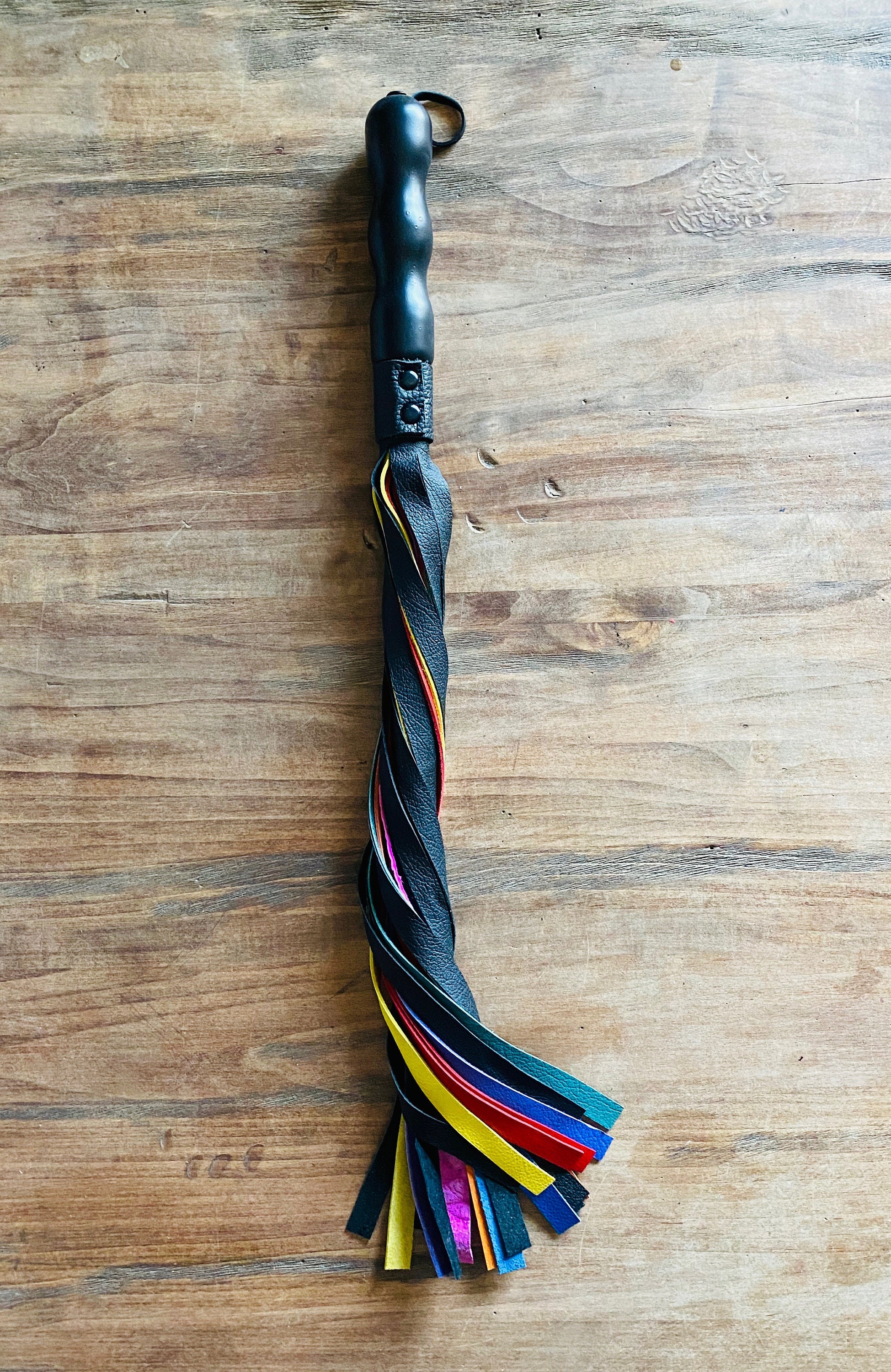 Rainbow Leather Flogger