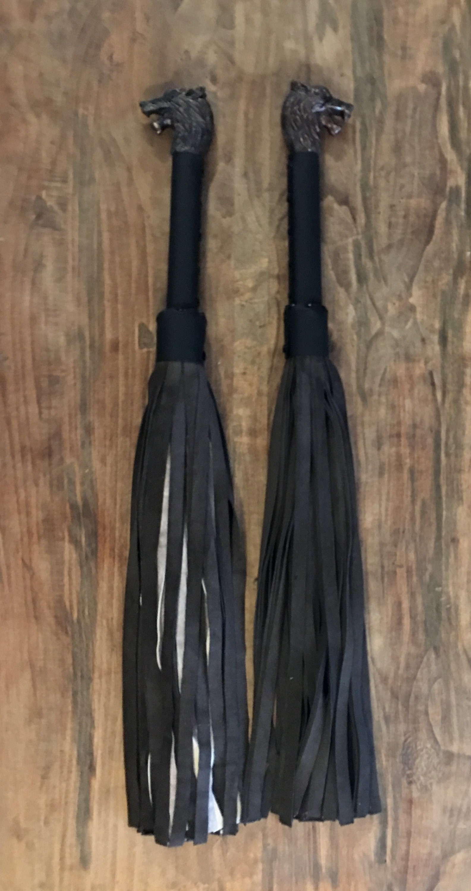 Brown & Cream Suede Wolf Flogger