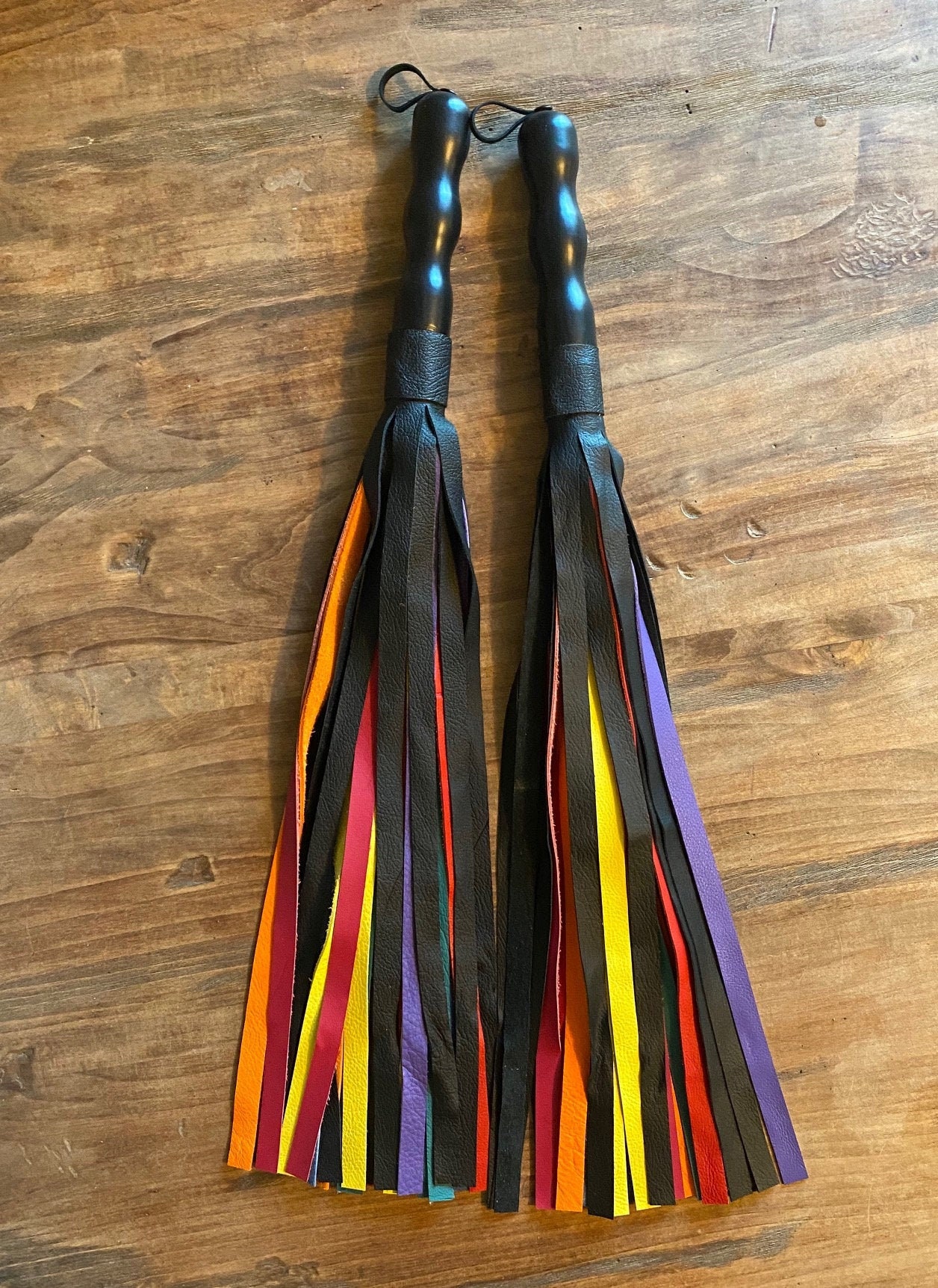 Rainbow Leather Flogger