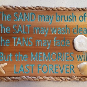The Sand May Brush off - Custom Carved Wood Sign - Beach Decor ...