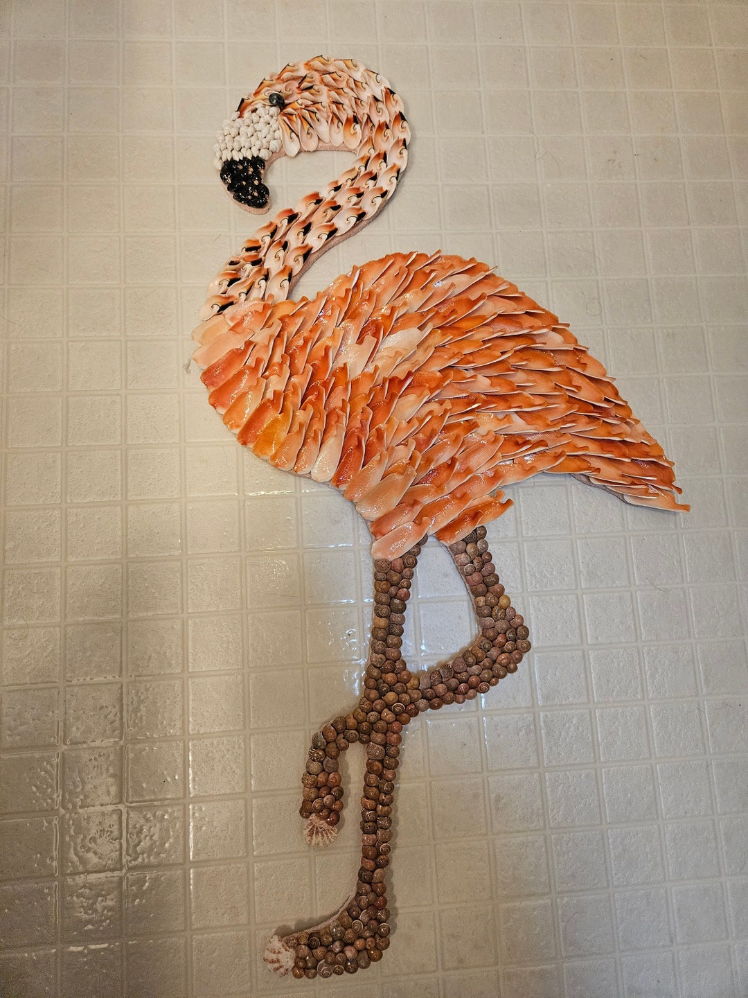 Flamingo Seashell Flamingo Flamingo Wall Art Flamingo Wall Decor Beach ...
