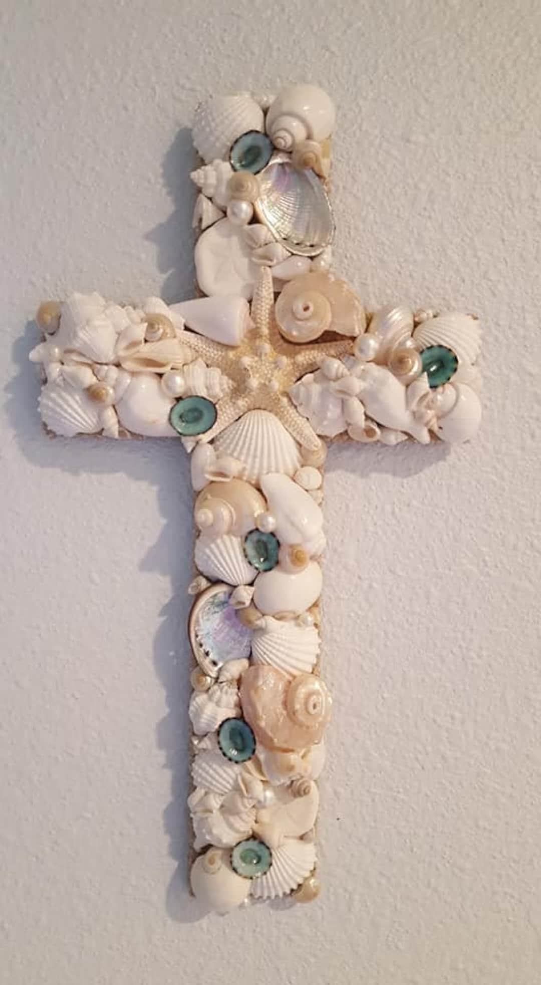 Seashell Cross - Beach Wedding Cross - Beach Decor - Coastal Decor ...
