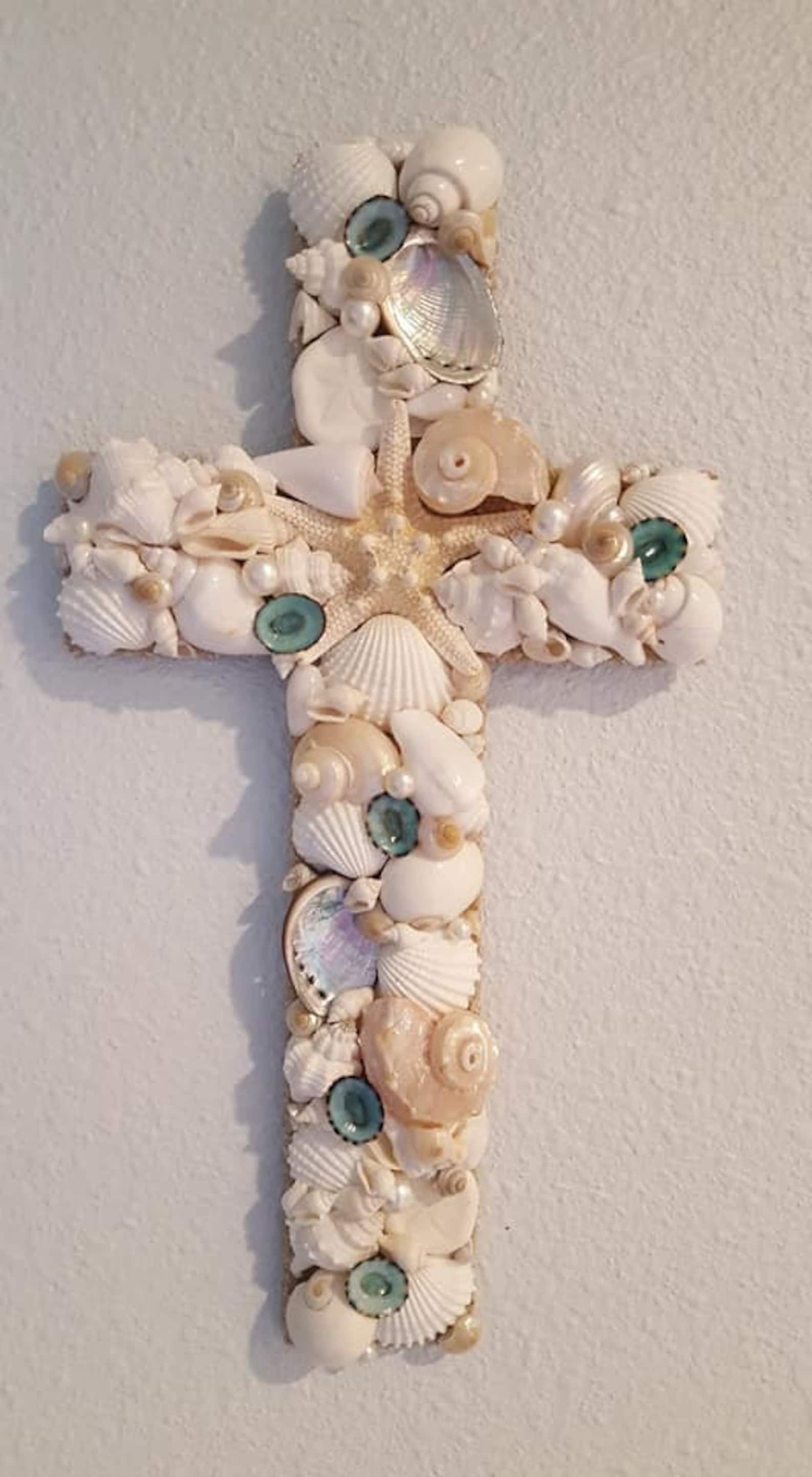Seashell Cross Beach Wedding Cross Beach Decor Coastal - Etsy