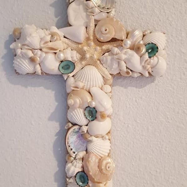 Seashell Cross - Etsy