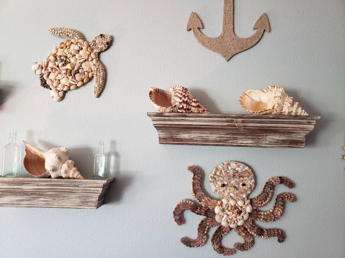 Seashell Octopus Octopus Wall Decor Sea Life Decor - Etsy