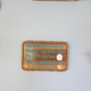 The Sand May Brush off - Custom Carved Wood Sign - Beach Decor ...