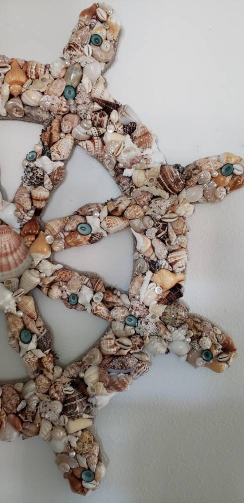 Extra Large 36" Ships Wheel - Seashell Ships Wheel - Nautical Ships ...