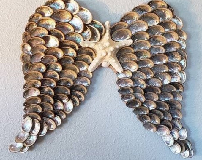 Seashell Angel Wings Abalone & Seashell Angel Wings - Etsy