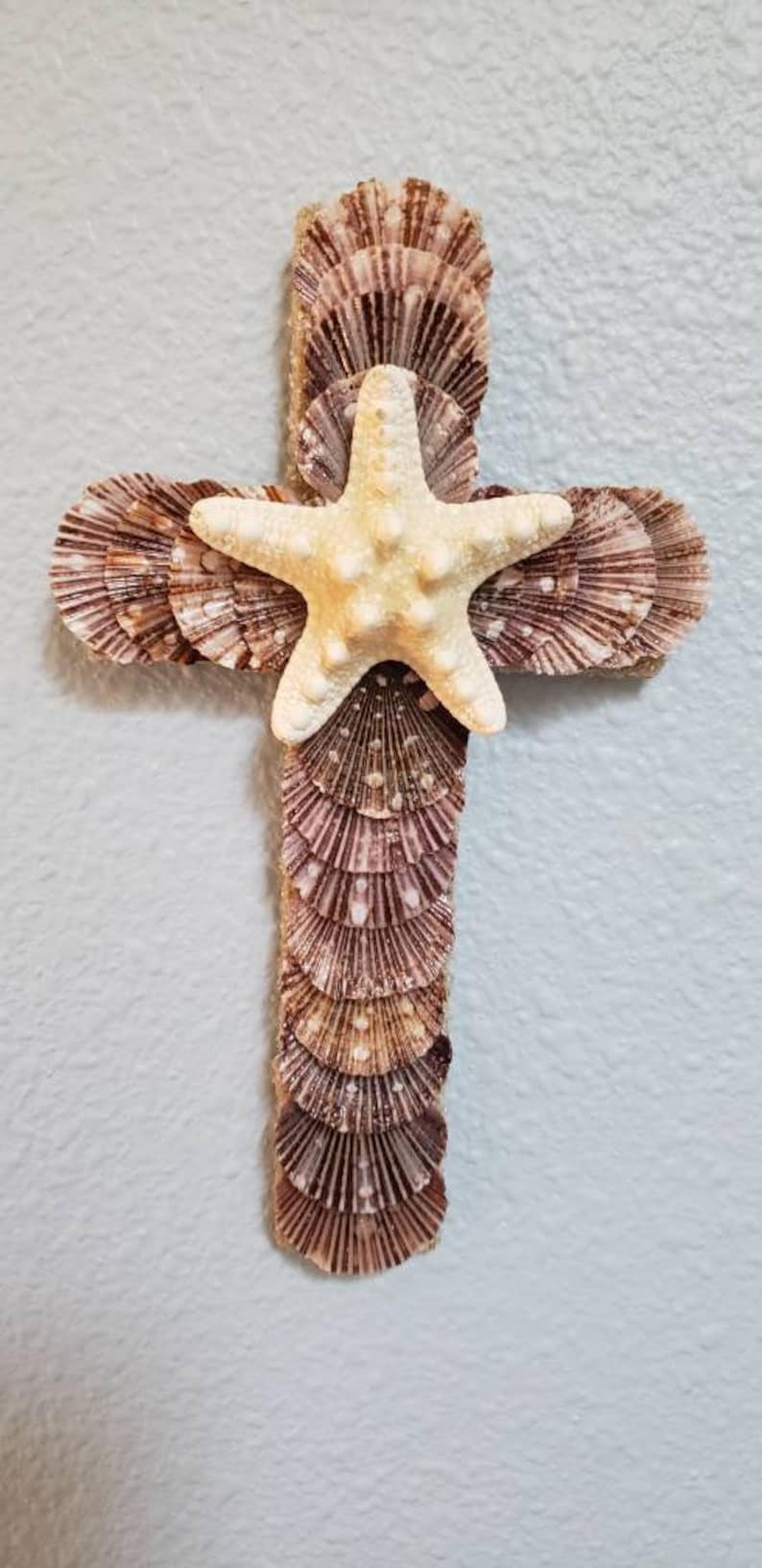 Beach Decor Coastal Decor Shell Cross Seashell Cross | Etsy