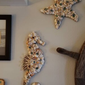 Seashell Seahorse Seahorse Shell Art Beach Decor - Etsy