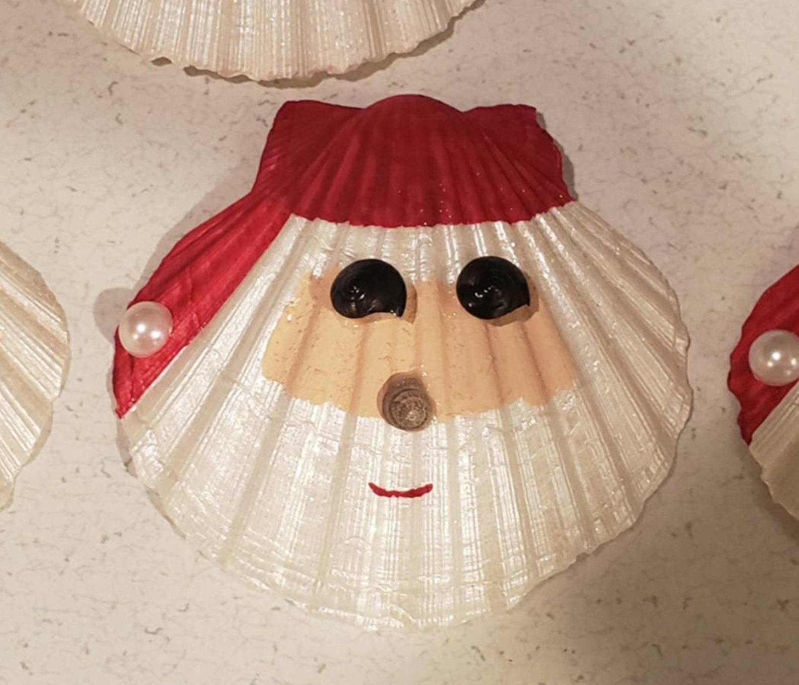 Santa Seashell Christmas Ornament - Etsy