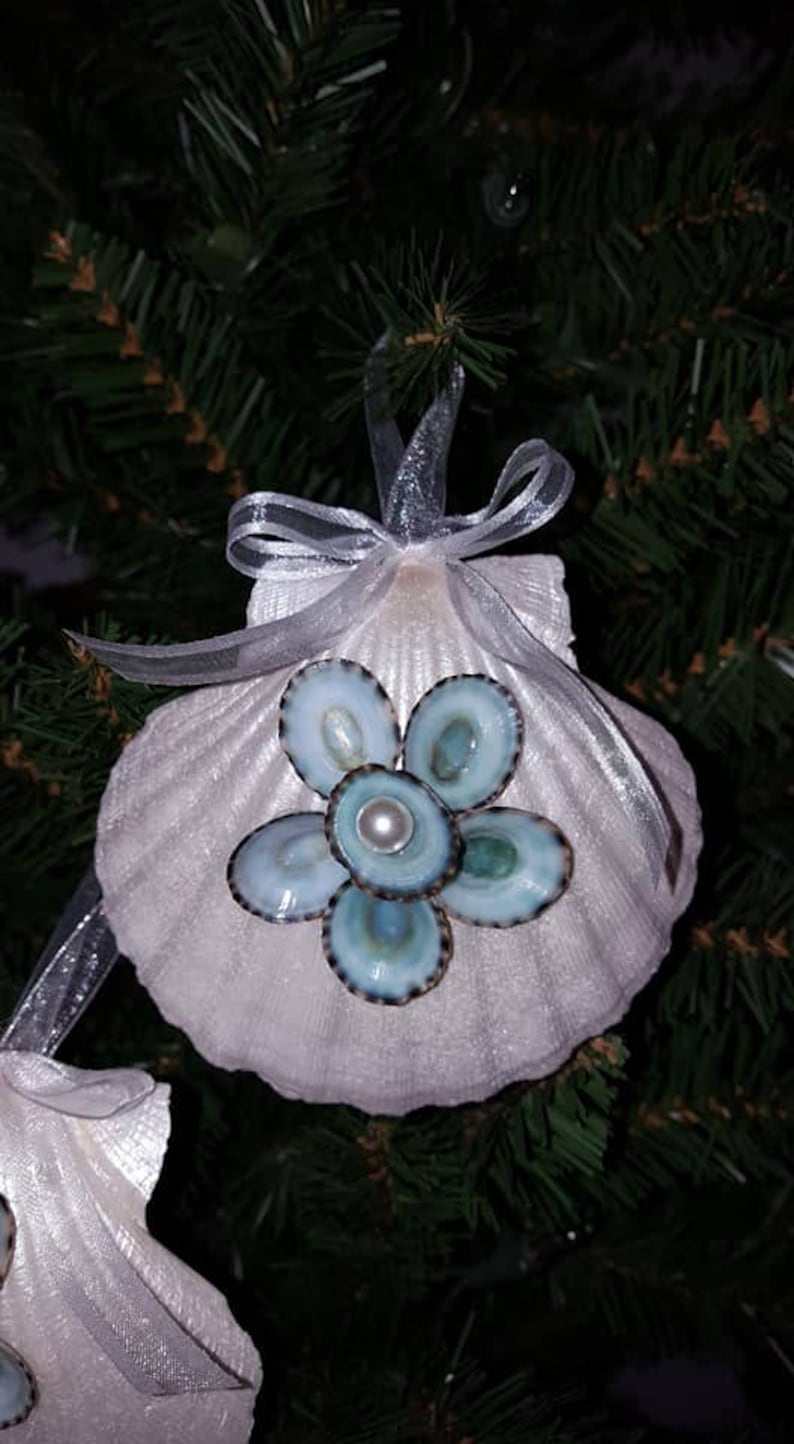 Seashell Christmas Ornament Beach Decor Christmas Nautical - Etsy