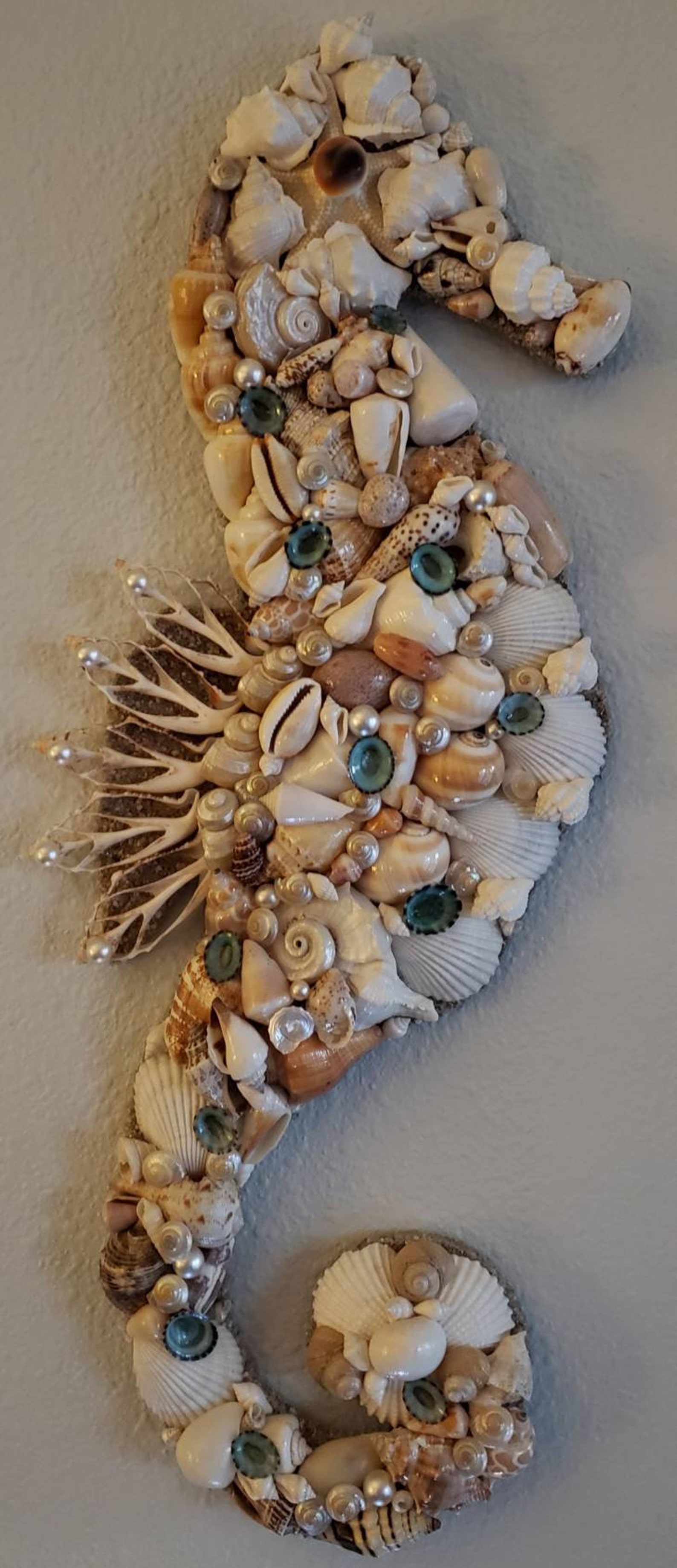 Seashell Seahorse Seahorse Shell Art Beach Decor - Etsy