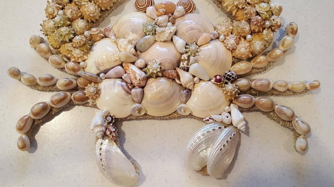 Seashell Crab Coastal Decor Beach Decor Nautical Decor | Etsy