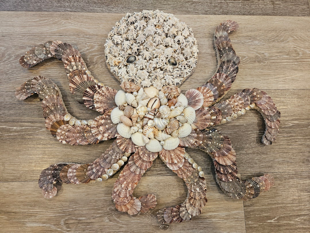 Seashell Octopus- Octopus Wall Decor - Sea Life Decor - Coastal Decor ...