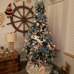 Beach Starfish Tree Topper - Nautical Starfish Tree Topper - Christmas ...