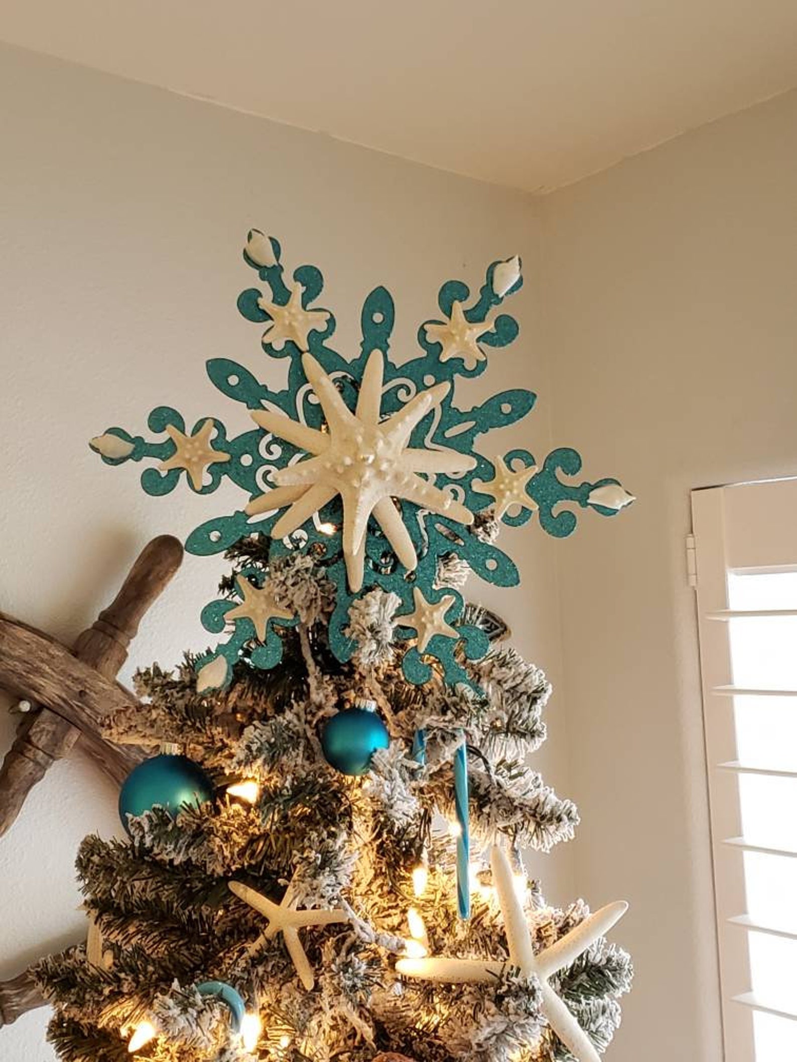 Beach Starfish Tree Topper Nautical Starfish Tree Topper - Etsy