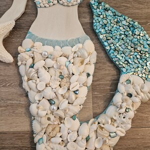 Seashell Mermaid - Beach Decor - Nautical Decor - Coastal Decor - Etsy
