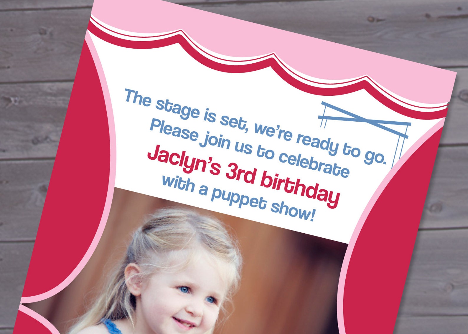 Puppet Show Birthday Invitation Printable - Etsy