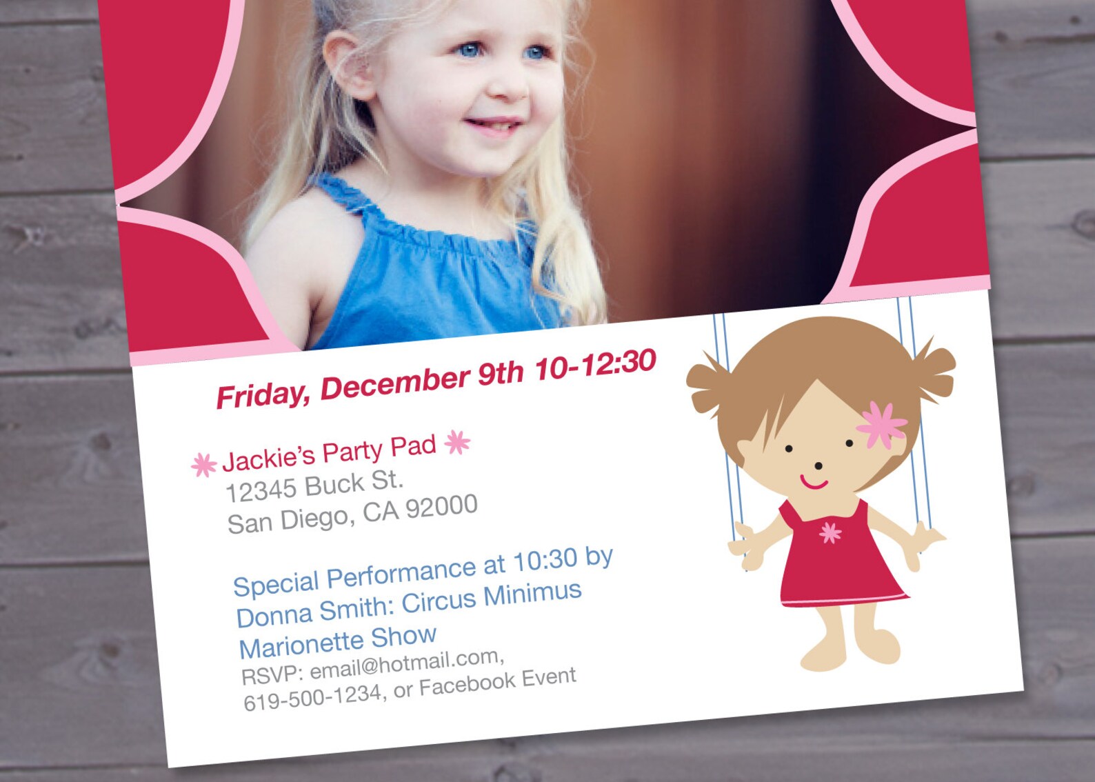 Puppet Show Birthday Invitation Printable - Etsy