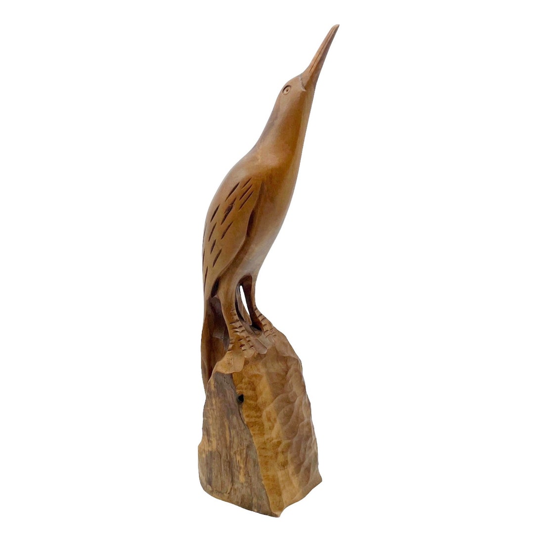 Vintage Hawaiian Kioea Bird Carved Sculpture, Housewarming Gift ...