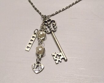 Long key necklace | Etsy
