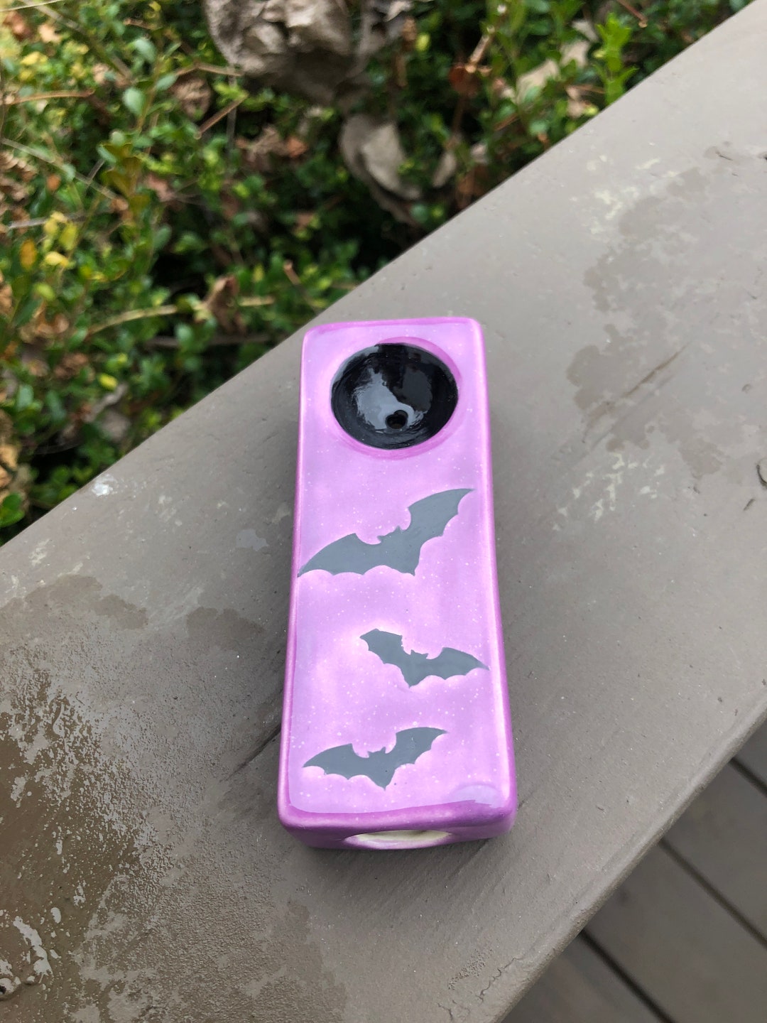 Purple and Black Bats Smoking Pipe Ceramic Pottery Ohio Usa - Etsy