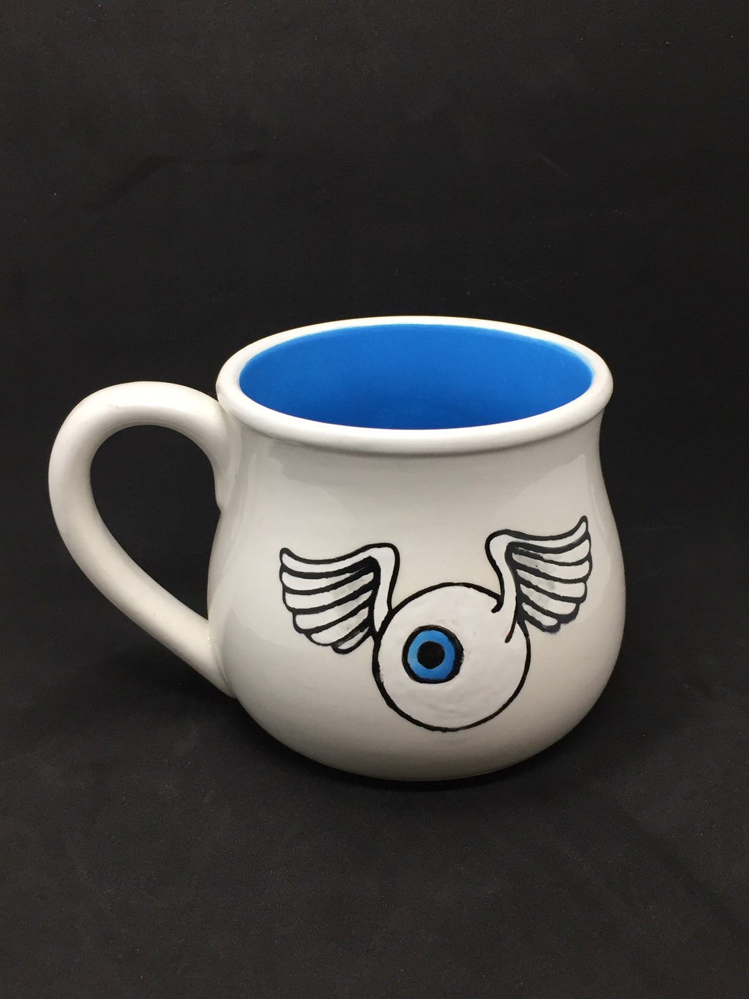 Flying Eyeball Coffee Cup Mug Hand Made Handmade OHIO USA Ceramic ...