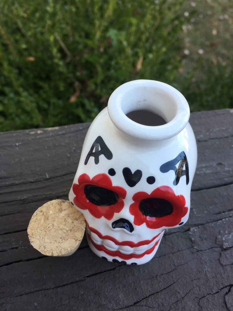 Small Sugar Skull Potion Jar OHIO USA Handmade Ceramic Pottery - Etsy