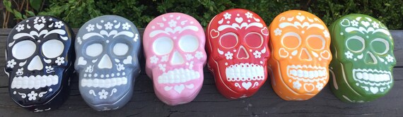 Sugar Skull Stash Box Handmade Hand Made OHIO USA Ceramic - Etsy