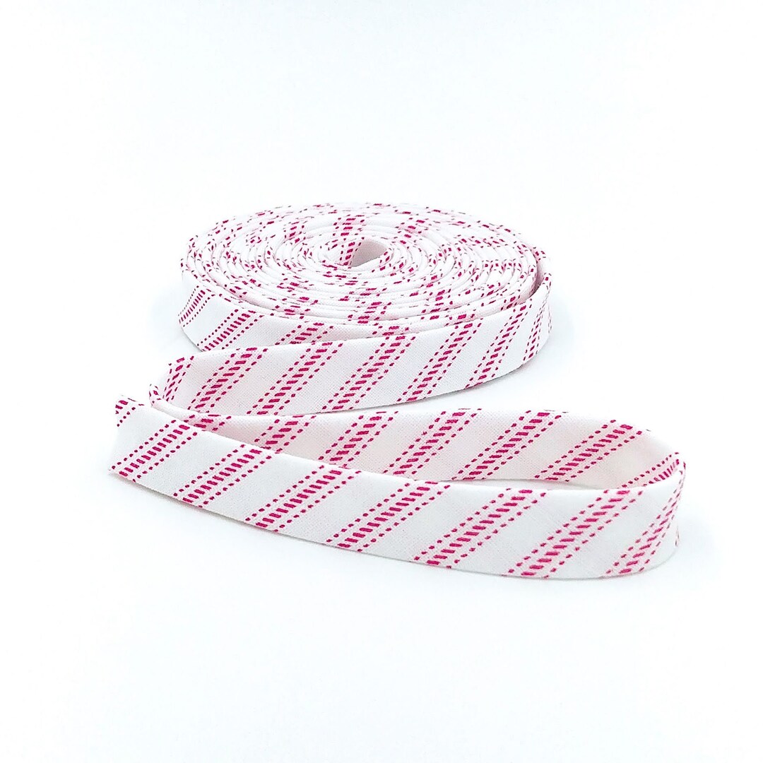Double Fold Bias Tape 1/2'' Ticking Stripes Red & White Binding - Etsy
