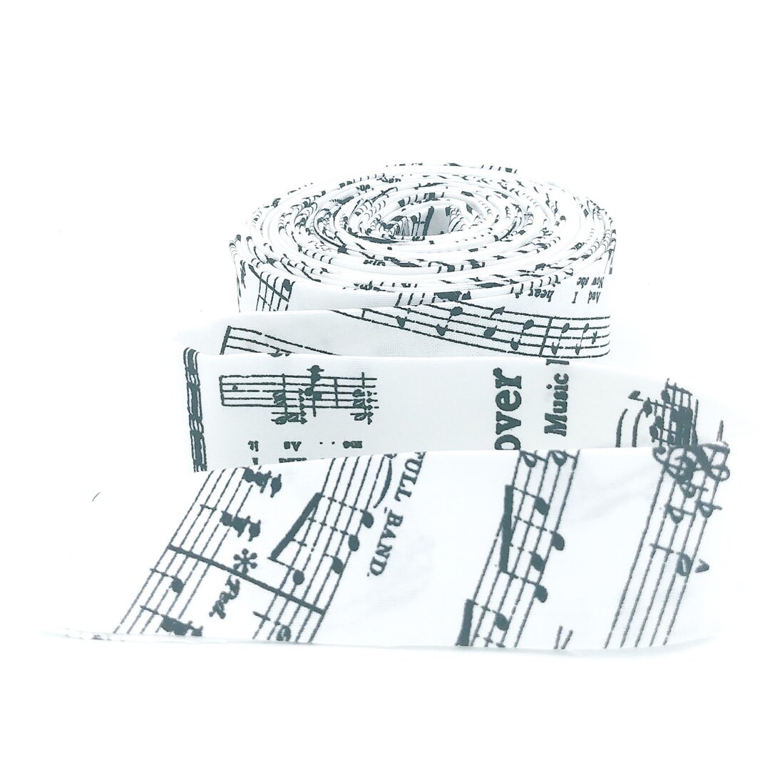 Quilt Binding Journal Basics Music Scores White 1 1/4" Single Fold - Etsy