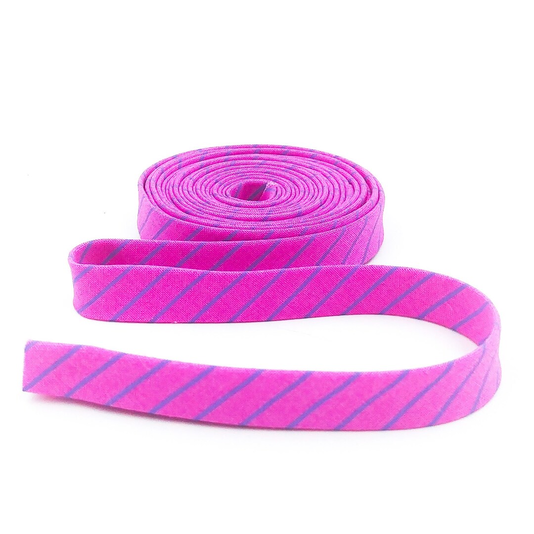 Double Fold Bias Tape 1/2'' True Colors Tiny Stripes Mystic Purple Tula ...