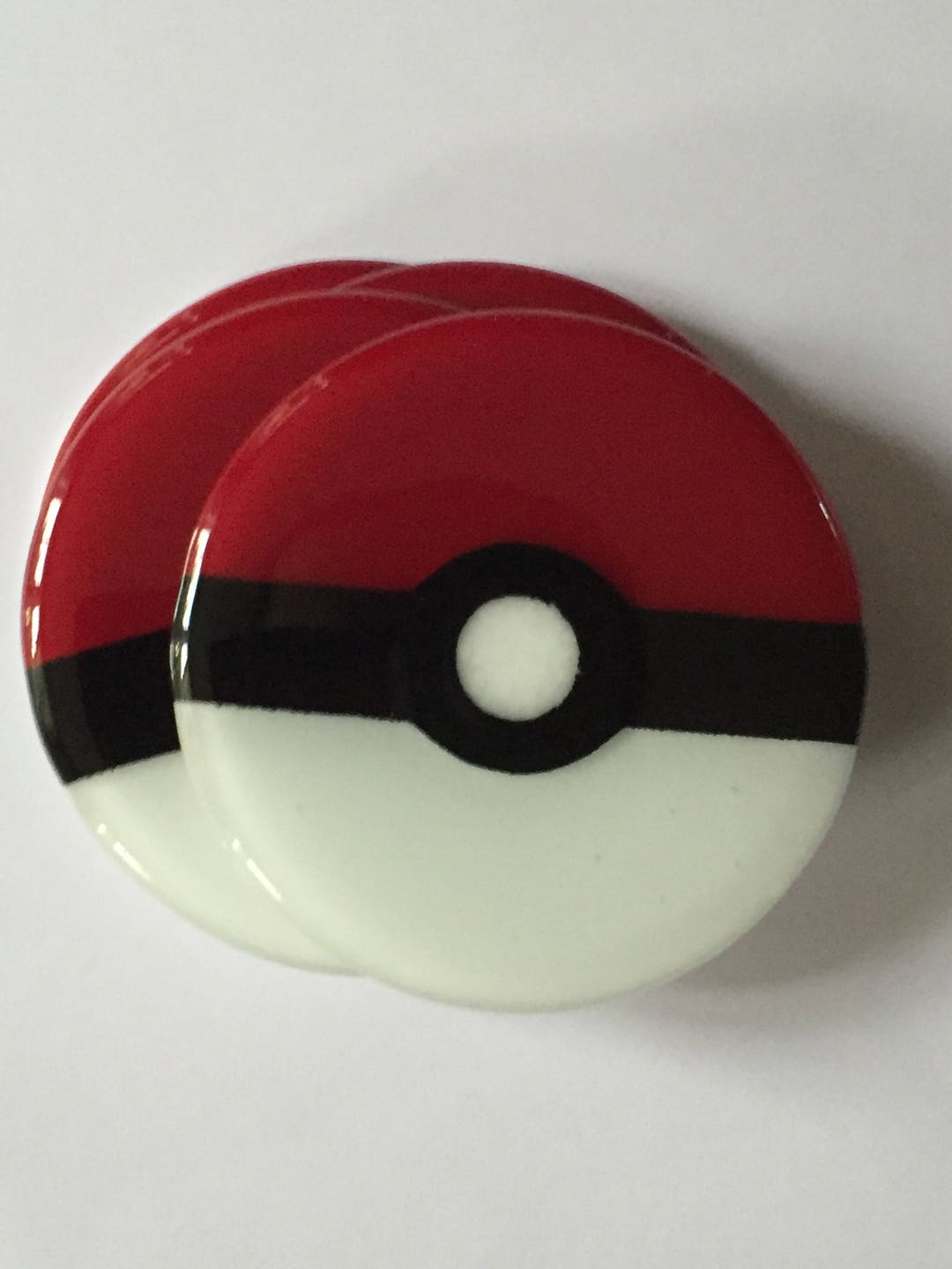 Fused Glass Pokeball Inspired Coasters - Etsy