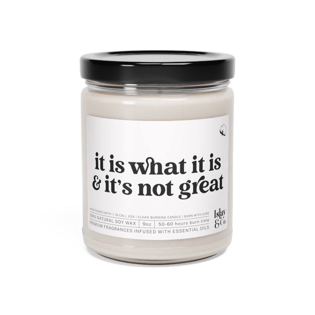 It is What It is and It's Not Great Scented Soy Candle, 9oz Natural ...