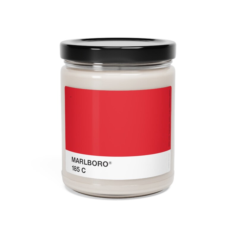 Marlboro Red Color Swatch Candle | Natural Soy Wax Candle, 9oz, Cowboy ...