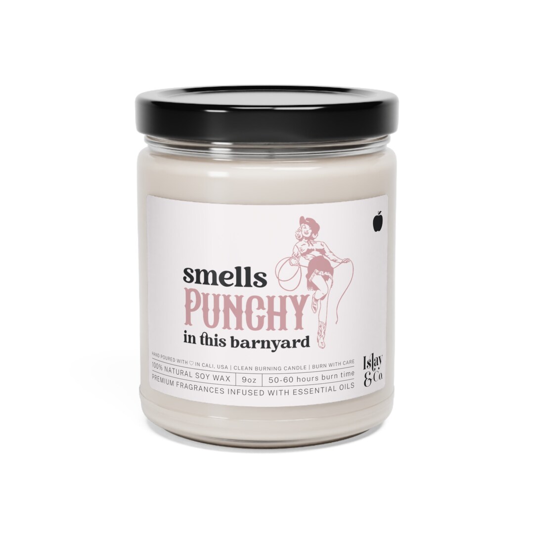 Smells Punchy in This Barnyard | Scented Soy Candle, 9oz | Natural ...