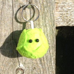 Handmade Brussel Sprout Keyring Needle Felted From Sheep Wool - Etsy UK