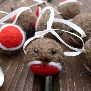 Robin Christmas Garland Needle Felted Christmas Decoration - Etsy
