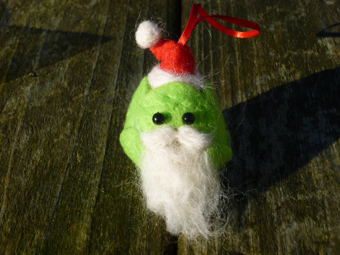 Brussel Sprout Santa Bauble Needle Felted Christmas Decoration - Etsy UK