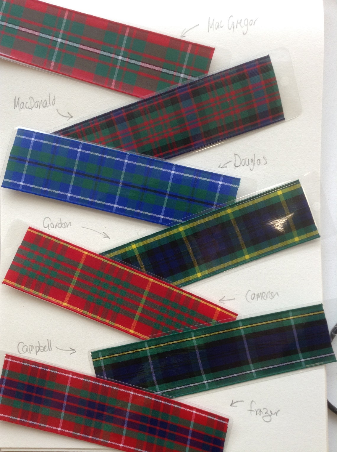 Handmade Scottish tartan bookmark with needle felted thistle / | Etsy