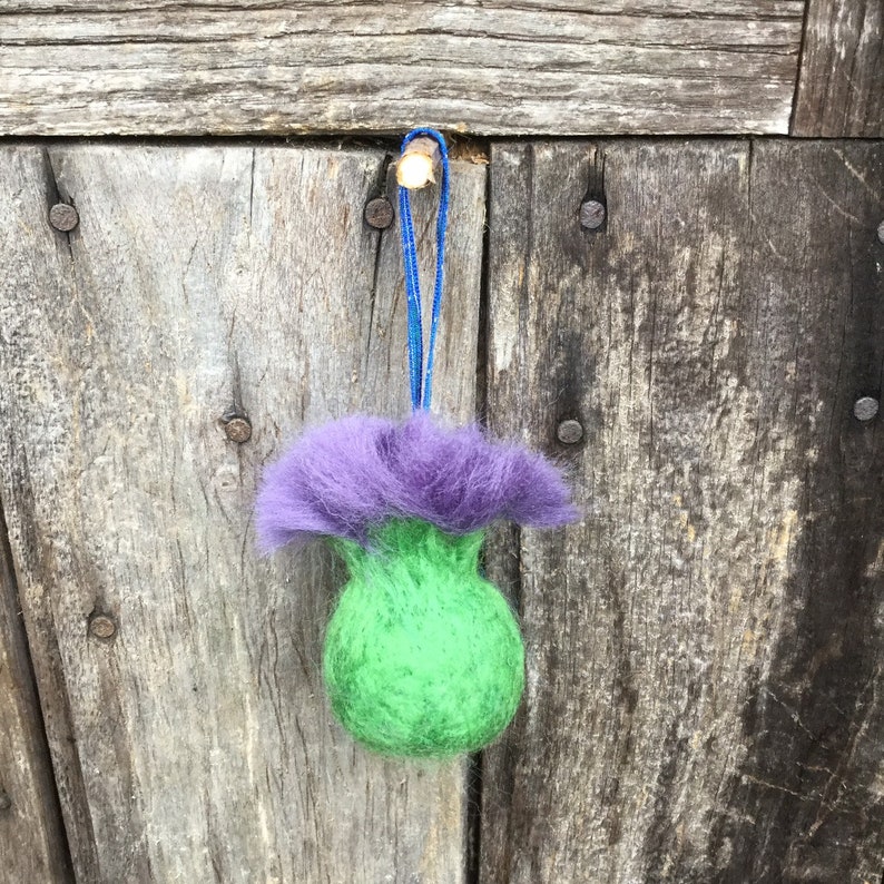 Handmade Thistle William Wallace/ Braveheart Felted Ornament With a ...