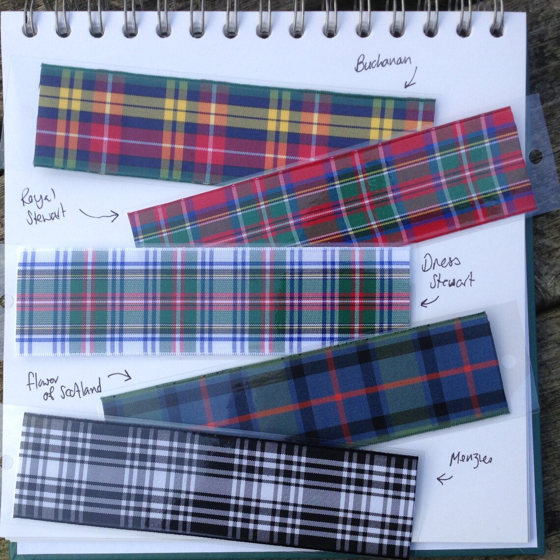 Handmade Scottish tartan bookmark with needle felted thistle / | Etsy